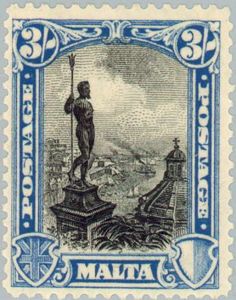 Stamp: Statue of Neptune and the Grand Harbour, Valletta (Malta ...