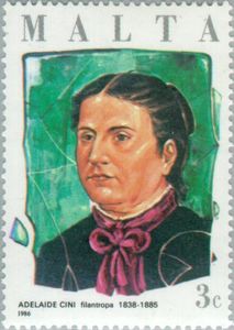 Stamp: Adelaide Cini (1938-1885) (Malta(Maltese Philanthropists) Mi:MT ...