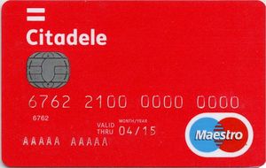 Bank Card: Maestro "Citadele" (Citadele, LatviaCol:LV-MS-0024