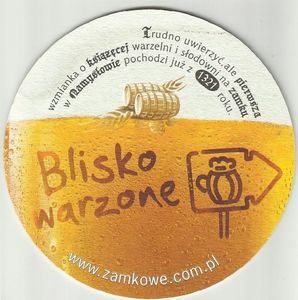 Beer Coaster: Zamkowe (Browar Namysłów, PolandCol:PL-001400