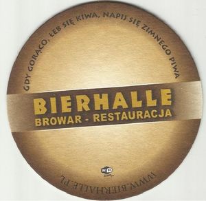 Beer Coaster: Bierhalle (Browar - Restauracja Bierhalle, Poland) Col:PL ...