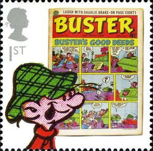 Stamp: Buster and Cartoon Character Buster (United Kingdom of Great ...