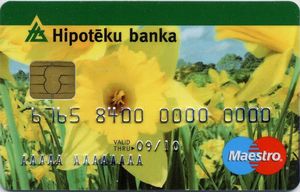 Tarjeta de Banco: Maestro (Hipoteku Banka, LetoniaCol:LV-MS-0030