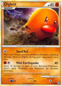 Game Card: Diglett (Pokémon TCG) (Triumphant Set) Col:PKM-TPS-EN061