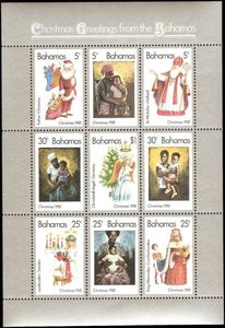 Stamp: Christmas 1981 (Bahamas(Christmas 1981) Mi:BS BL36,Sn:BS 504,Yt ...