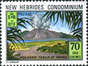 Stamp: Yasur Volcano (New Hebrides(Tanna Island) Mi:NH 368,Sn:NH-BR 178 ...