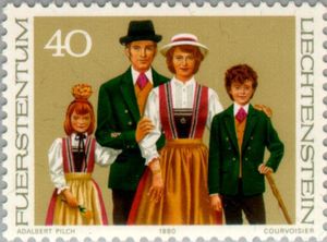 Stamp: Costumes (Liechtenstein) (Costumes) Mi:LI 754,Sn:LI 694,Yt:LI ...