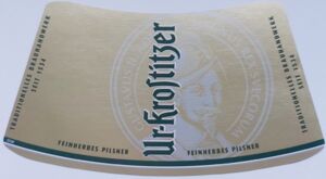 Drink Label: Ur-Krostitzer Feinherbes Pilsner (Krostitzer Brauerei ...