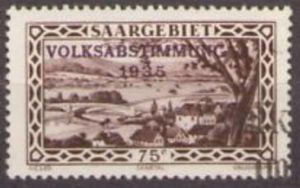 Stamp: Plebiscite (Germany, Saarland) (Plebiscite) Mi:DE-SL 187,Sn:DE ...