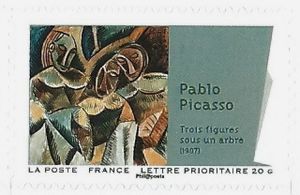Stamp: Three Figures under a Tree; Pablo Picasso (1907) (France(Cubism ...