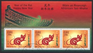 Stamp: Year of the Rat (Ireland(Chinese New Year 2008 - Year of the Rat ...