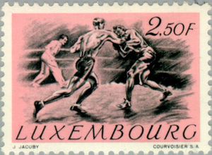 Stamp: Boxing (Luxembourg(15th Summer Olympic Games (1952), Helsinki ...