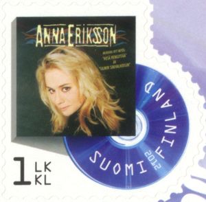 切手: Anna Eriksson (フィンランド(Pop Stars of the 90's) Mi:FI 2205,Sn:FI 1416f ...