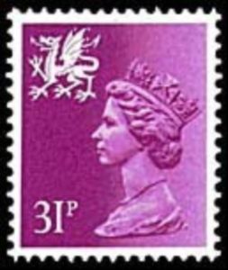 邮票: Queen Elizabeth II - 31p Machin Portrait (英国：威尔士地区(Queen Elizabeth ...