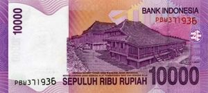 Banknote: 10,000 Rupiah (Indonesia(2000-2016 Issue) Wor:P-143b