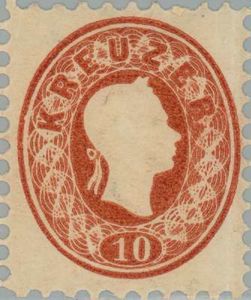 Stamp: Emperor Franz Joseph (Austria(Emperor Franz Joseph 1860/61) Mi ...