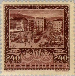 Stamp: Linz, Main Square & Old City Quarters (Austria(City views) Mi:AT ...