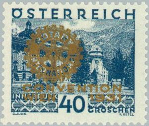 Stamp: Old Hofburg, Innsbruck Tyrol (Austria(Rotary congress) Mi:AT 521 ...