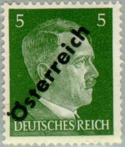 Stamp: Overprint German stamp Hitler (Austria(1st Vienna provisional ...