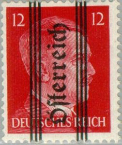 Stamp: Overprint German stamp Hitler (Austria(Graz provisional issue ...