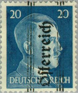Stamp: Overprint German stamp Hitler (Austria(Graz provisional issue ...