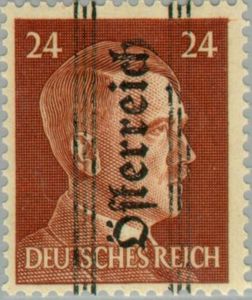 Stamp: Overprint German stamp Hitler (Austria(Graz provisional issue ...