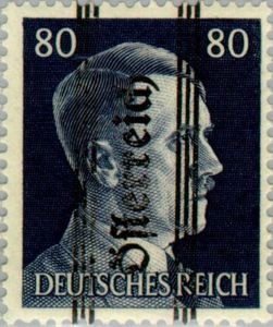 Stamp: Overprint German stamp Hitler (Austria(Graz provisional issue ...
