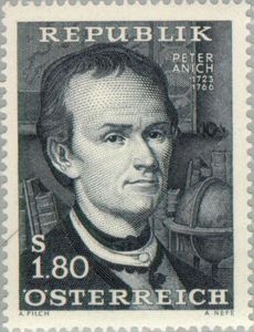 Stamp: Bicentenary of the Death of Peter Anich (1723–1766) (AustriaMi ...