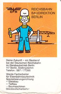 Pocket Calendar: Deutsche Reichsbahn (Germany, Democratic Republic (DDR ...