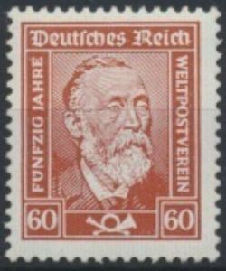 Stamp: Dr. Heinrich von Stephan (1831-1897) (German Realm(U.P.U. 50th ...