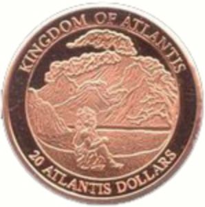 Coin: 20 Atlantis Dollars (Fantasy Issues) (Atlantis) Col:FF-00005