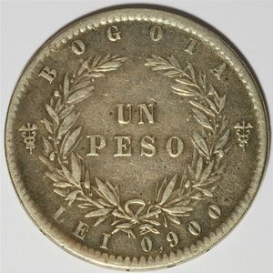 Moneda: 1 Peso (Granadine Confederation) (Colombia(1858~1861 ...
