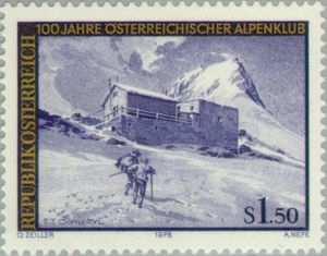 Stamp: Centenary of the Austrian Alpine Club (Austria) Mi:AT 1593,Sn:AT ...