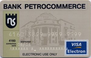 Bank Card: Visa Electron (Petrocommerce Bank, RussiaCol:RU-VE-0029.02