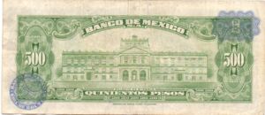 Banknote: 500 Pesos (Mexico(1946-1978 Issue) Wor:P-51q.5