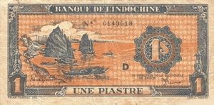 Banknote: 1 Piastre (French Indochina) (1942-1945 ND Issue) Wor:P-58c
