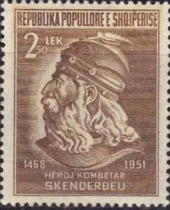 Stamp: George Castriota (Skanderbeg) (Albania) (483rd Anniversary of ...