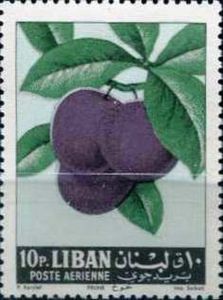 Stamp: Plums (Lebanon(Fruits) Mi:LB 808,Sn:LB C360,Yt:LB PA268,Sg:LB 780