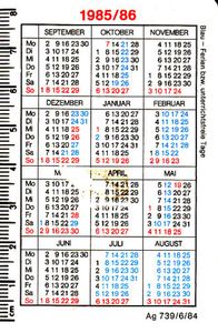 Pocket Calendar: Deutsche Reichsbahn (Germany, Democratic Republic (DDR ...