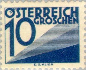 Stamp: Digit & triangles (Austria(Postage Due (1925-1934)) Mi:AT P139 ...