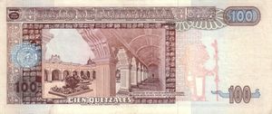 Billete de Banco: 100 Quetzales (Guatemala(1989-1992 Issue) Wor:P-78c