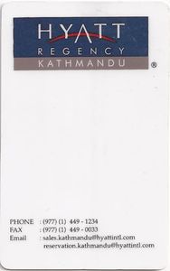 Hotel Card: Hyatt Regency Kathmandu (Hyatt, NepalCol:NEP-00005