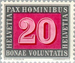 Stamp: Pax Hominibus / Bonae Voluntatis (Switzerland(PAX- Peace) Mi:CH 449,Sn:CH 295,Yt:CH 407 ...