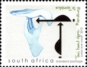 Stamp: Signs to order a taxi (South Africa(Taxi Hand Signs) Mi:ZA 1891 ...