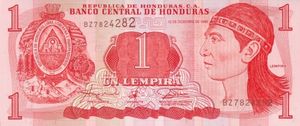 Banknote: 1 Lempira (Honduras(1996-2012 Issue) Wor:P-79a