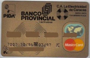 Bank Card: BANCO PROVINCIAL - PIDA - EDC (Banco Provincial ...