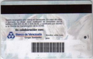 Bank Card: Universidad Católica Andrés Bello (Banco De Venezuela ...