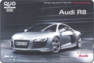 Gift Card: Audi R8 (QUO Cards, Japan) (Cars) Col:JP-QUO-Car-027