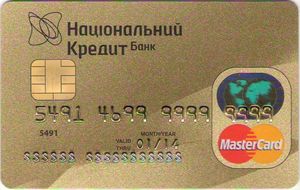 Bank Card: MasterCard Gold (Bank National Credit, UkraineCol:UA-MC-0266