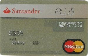Bank Card: Santander Plus (Banco de Santander, SpainCol:ES-MC-0148